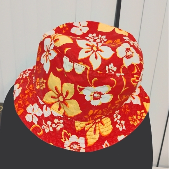 1972 | Accessories | Floral Red And Yellow Kids Bucket Hat Panama 972 ...